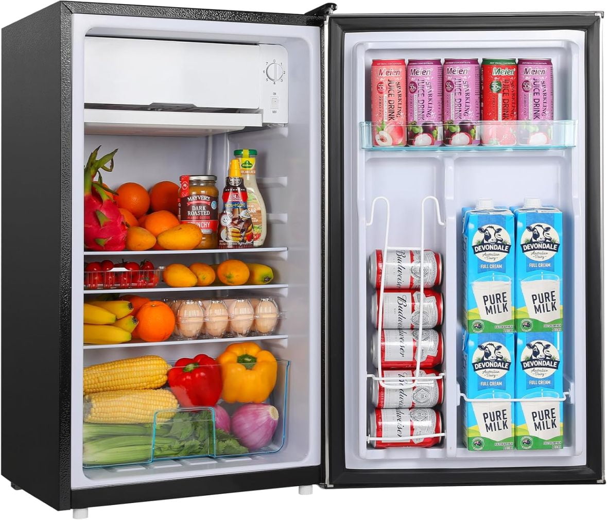 JHBP 3.2 Cu.Ft Mini Fridge with Freezer, Single Door Compact ...