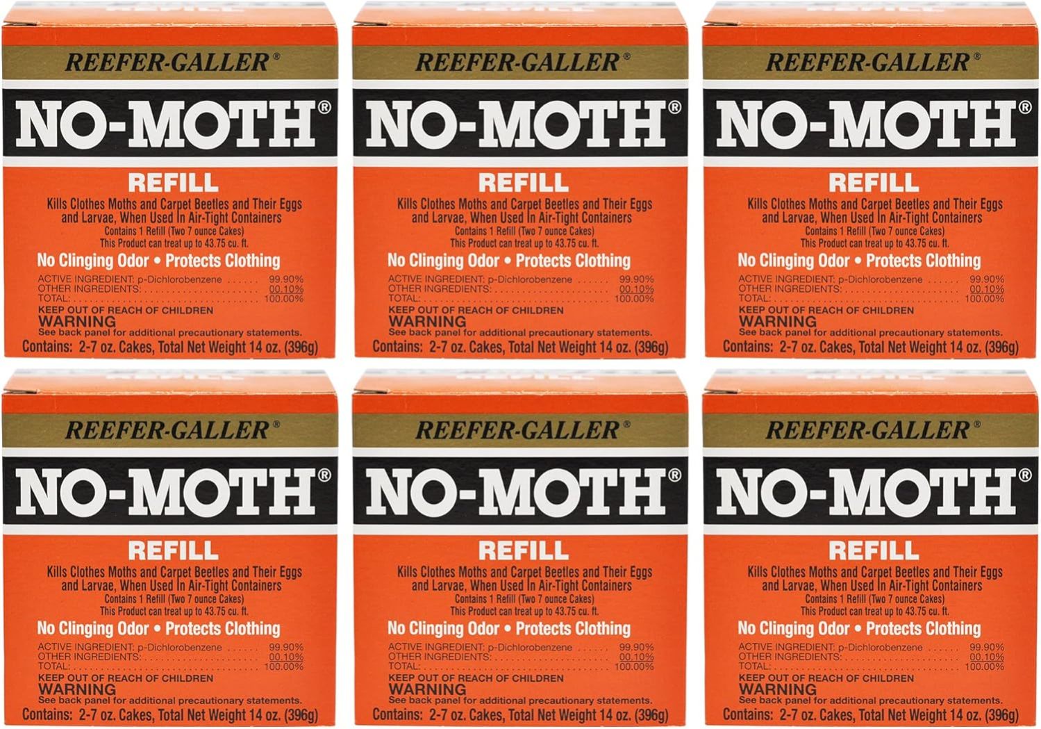 NO Moth Closet Hanger Refills - Kills Clothes Moths, Carpet Beetles ...