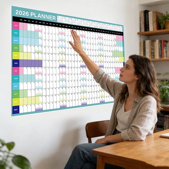 JHEHF 2026 Yearly Wall Calendar 20.7" X 29.2" Full Year Wall Calendar ...