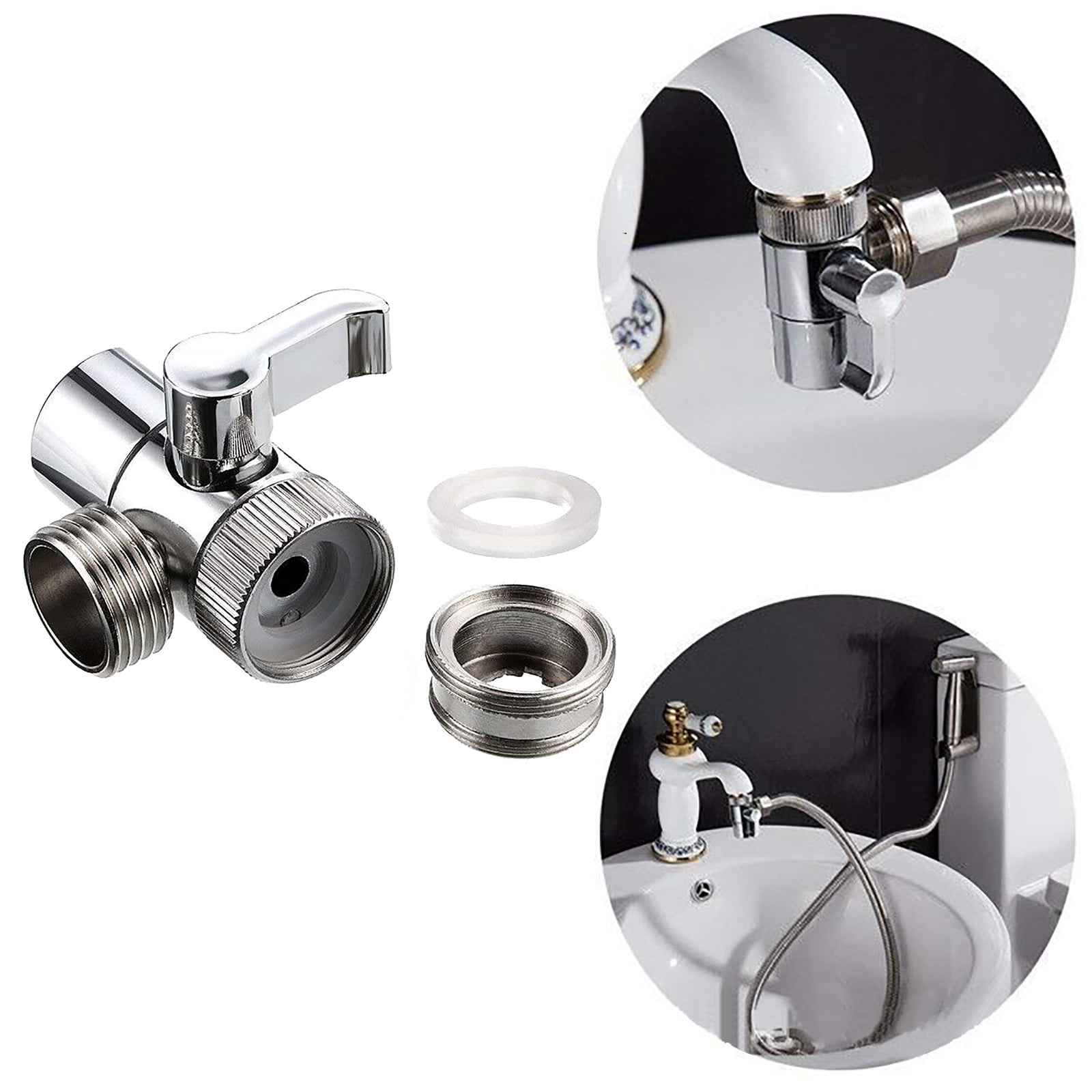 JHEHF Shower Head Diverter Valves, Kitchen and Bathroom Sink Faucet ...