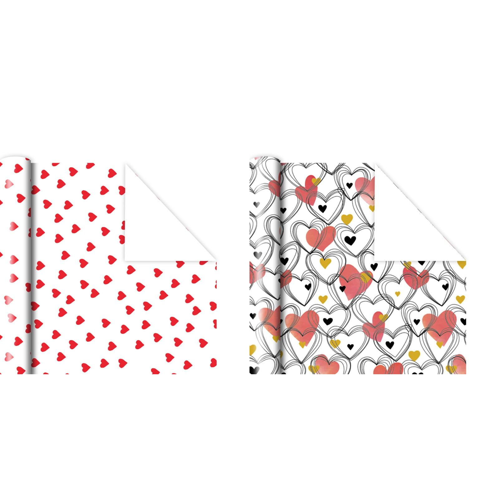 JHEHF Valentine'S Day Heart Gift Wrapping Paper Decorative Gift ...