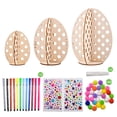 JHEHF Wooden Easter Ornaments To Paint Easter Eggs Wood Cutout ...
