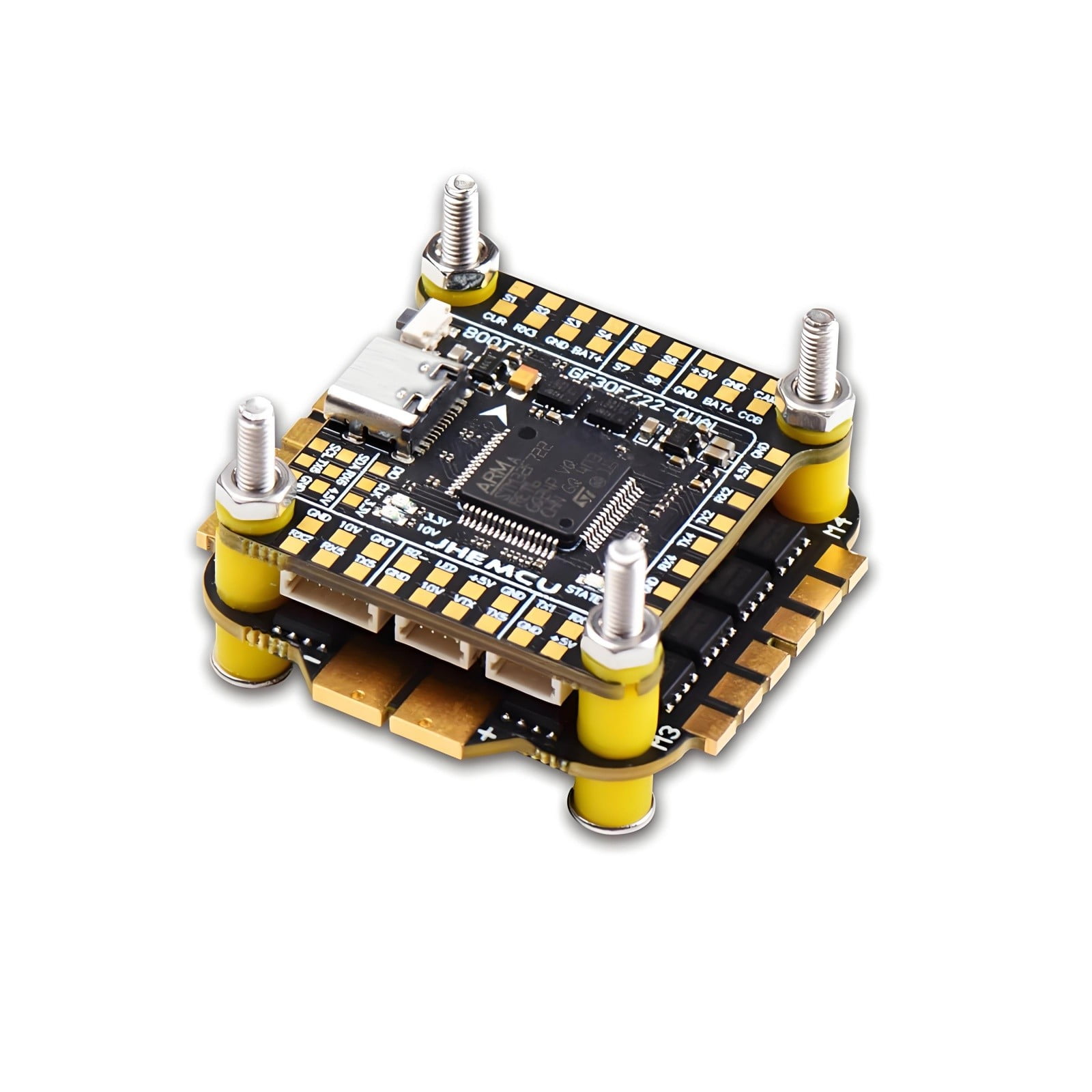 JHEMCU GF30F722-DUAL F7 Flight Controller Stack with RuiBet 60A 4-in-1 ...