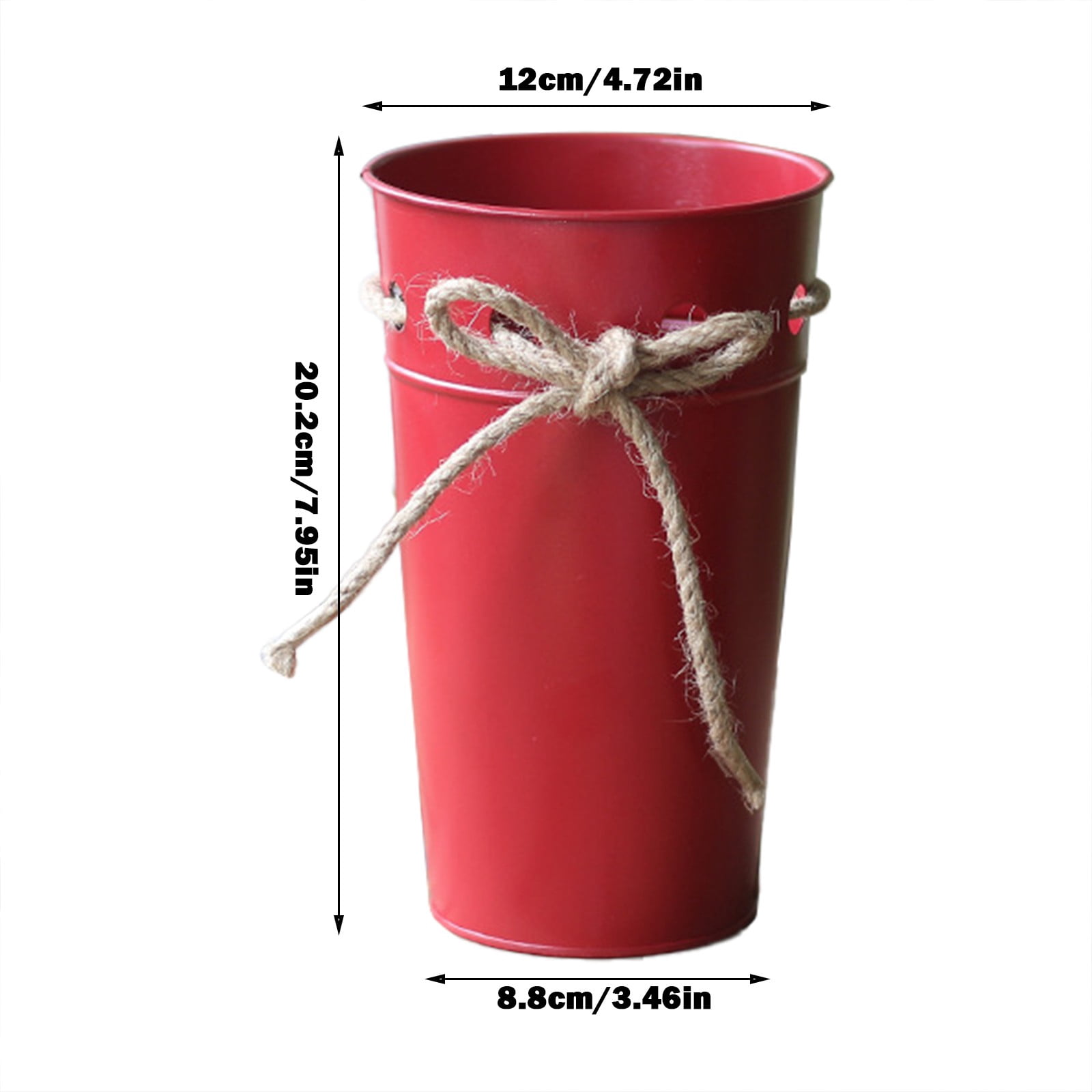 JHGoosa Vintage Metal Iron Keg Flower Pot Hanging Balcony Garden Plant ...