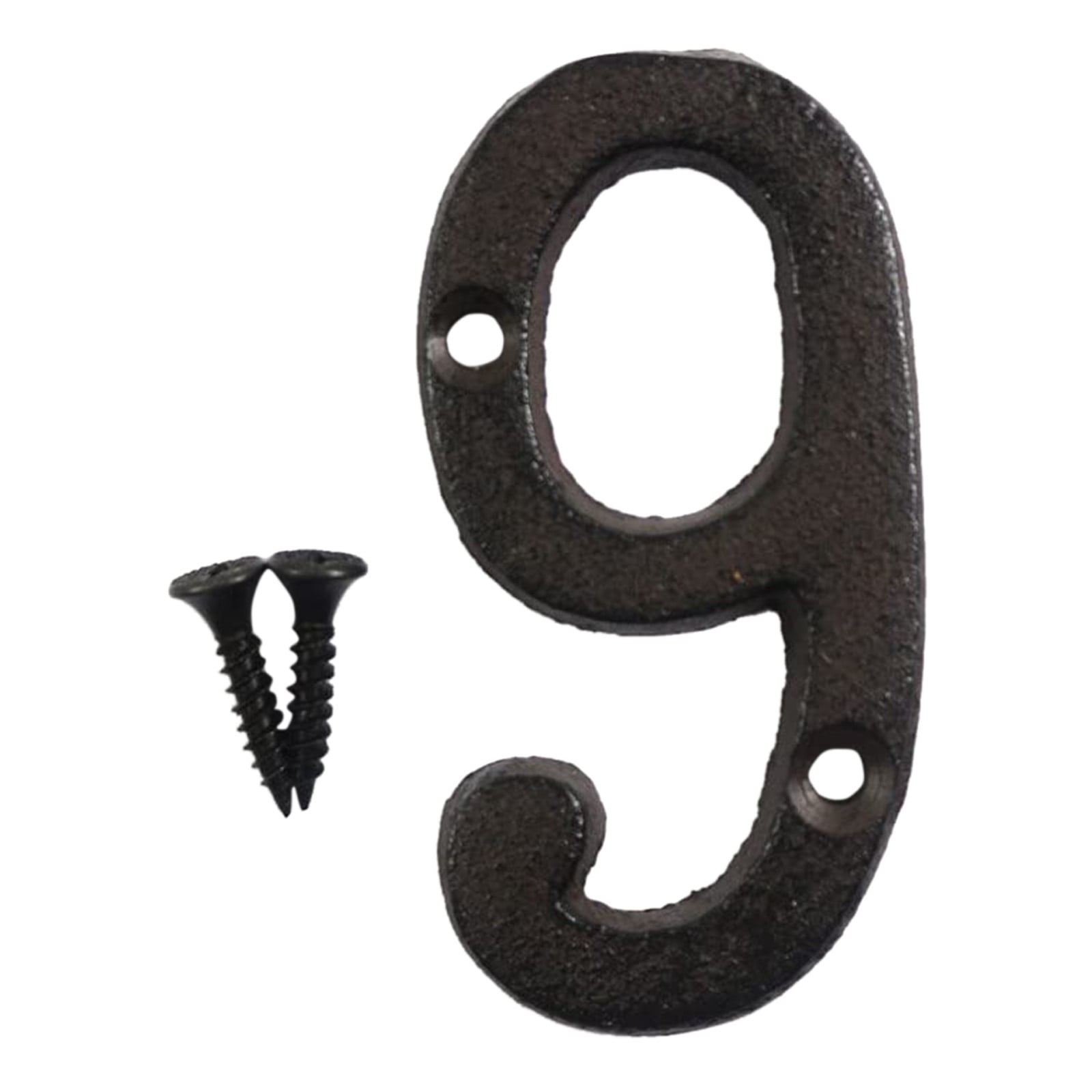 JHGoosa Wrought Iron Decorations Creative DIY House Number Casts Iron ...