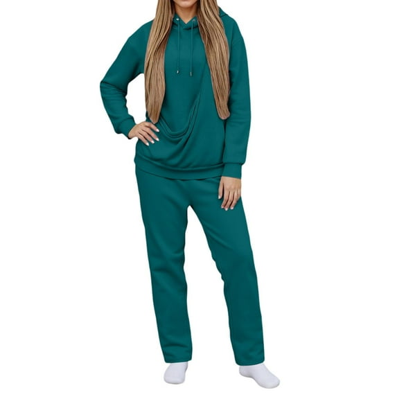 JHHLSF Womens Pet Carrier Sweatwuits 2 Piece Outfit Hoodies Cat Dog ...