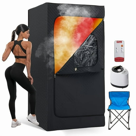 JHK Upgraded Portable Steam Sauna Tent - 9 Temp Settings | W/Generator ...