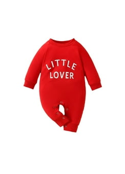 Baby Boy Valentines Day Outfit 3M 6M 12M 18M Sweatshirt Romper Long Sleeve Bubble Onesie Newborn ...