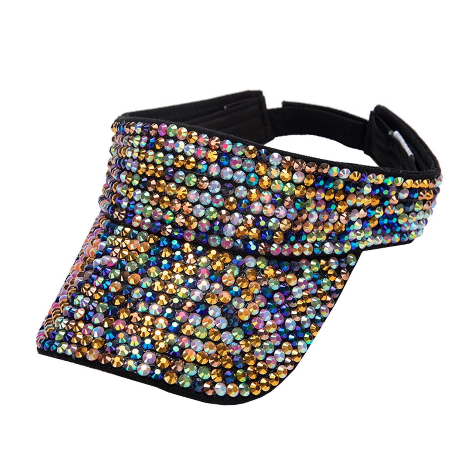 JHLZHS Black Bucket Hat Bling Rhinestones Sport Hats Adjustable Summer ...
