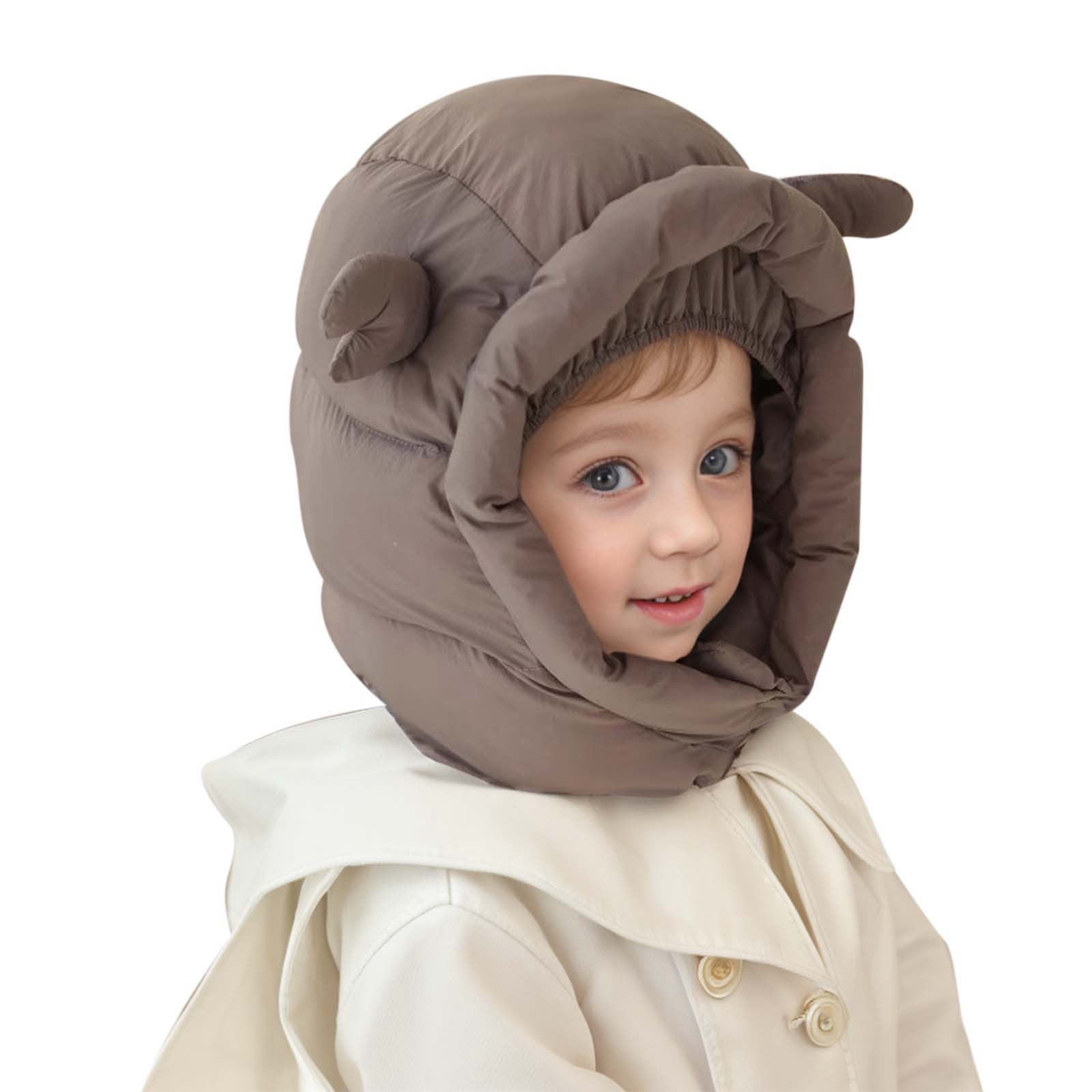 JHLZHS Bowler Hat Kids Baby Winter Soft Warm Soild Boys Girls Scarf Hat ...