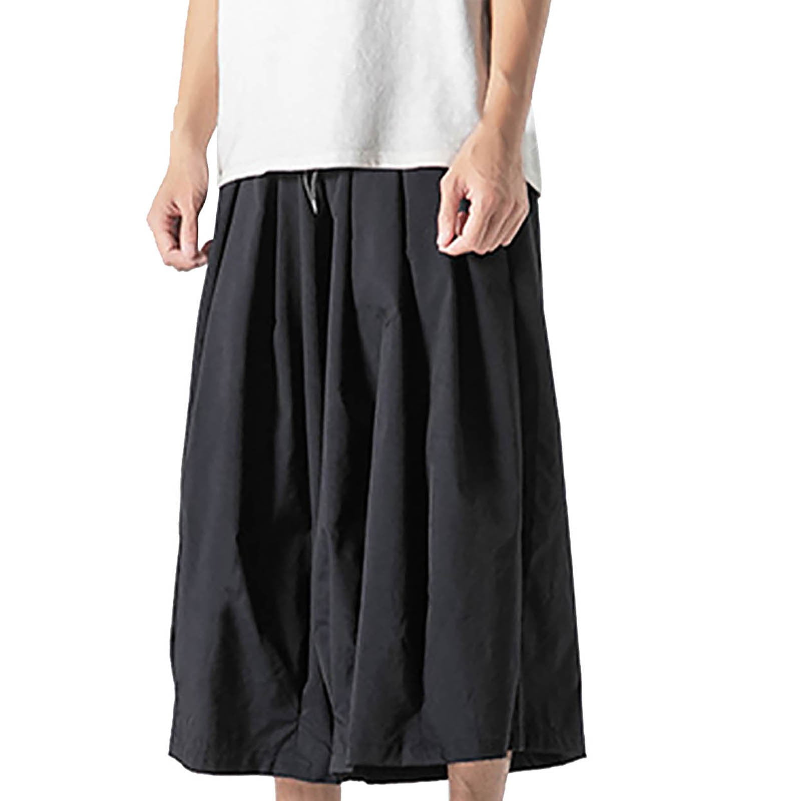 JHLZHS Checkered Pants Men's Straight Wide Leg Harun Cargo Pants ...