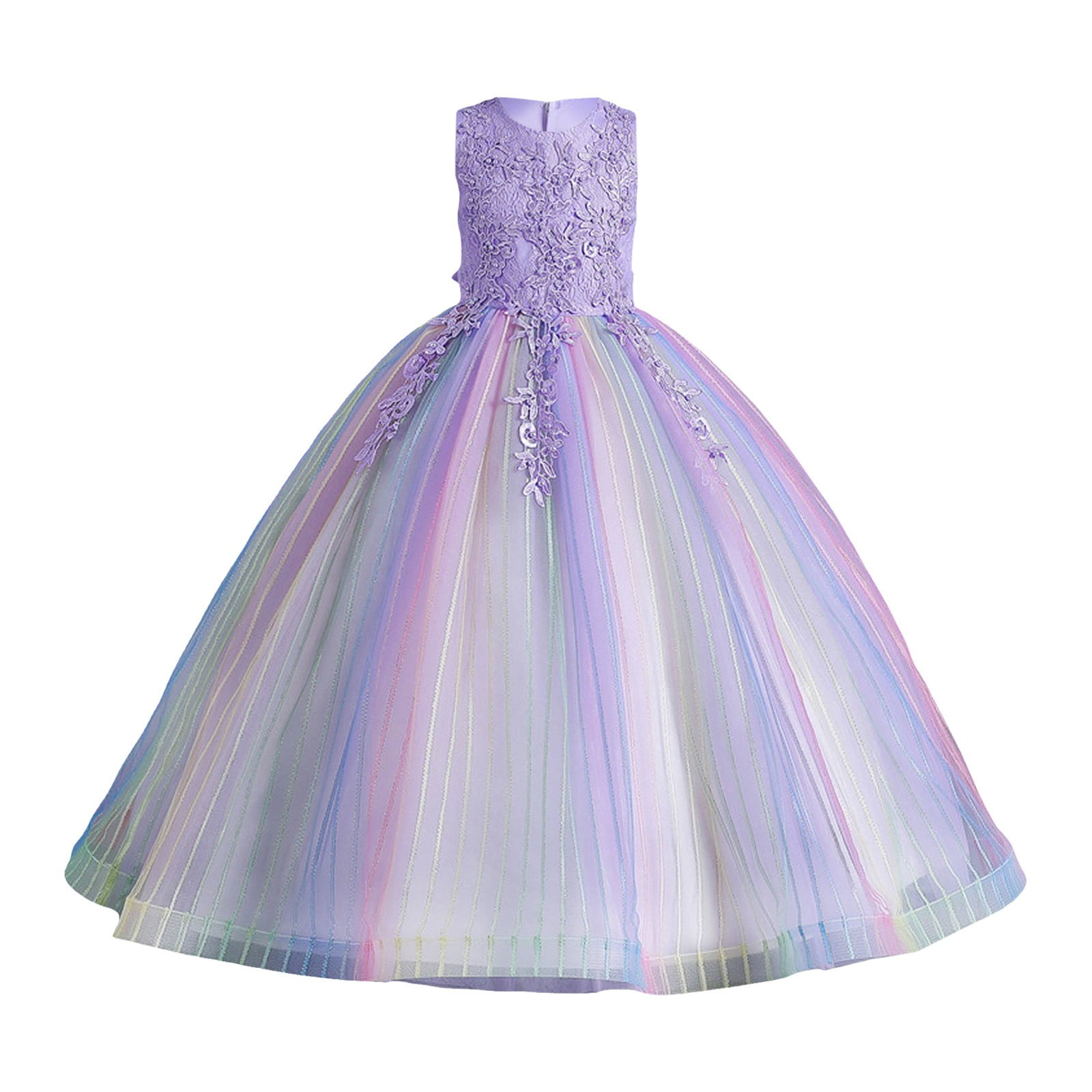 JHLZHS Girls Dresses Long Sleeve Floral Kids Girls Bowknot Paillette ...