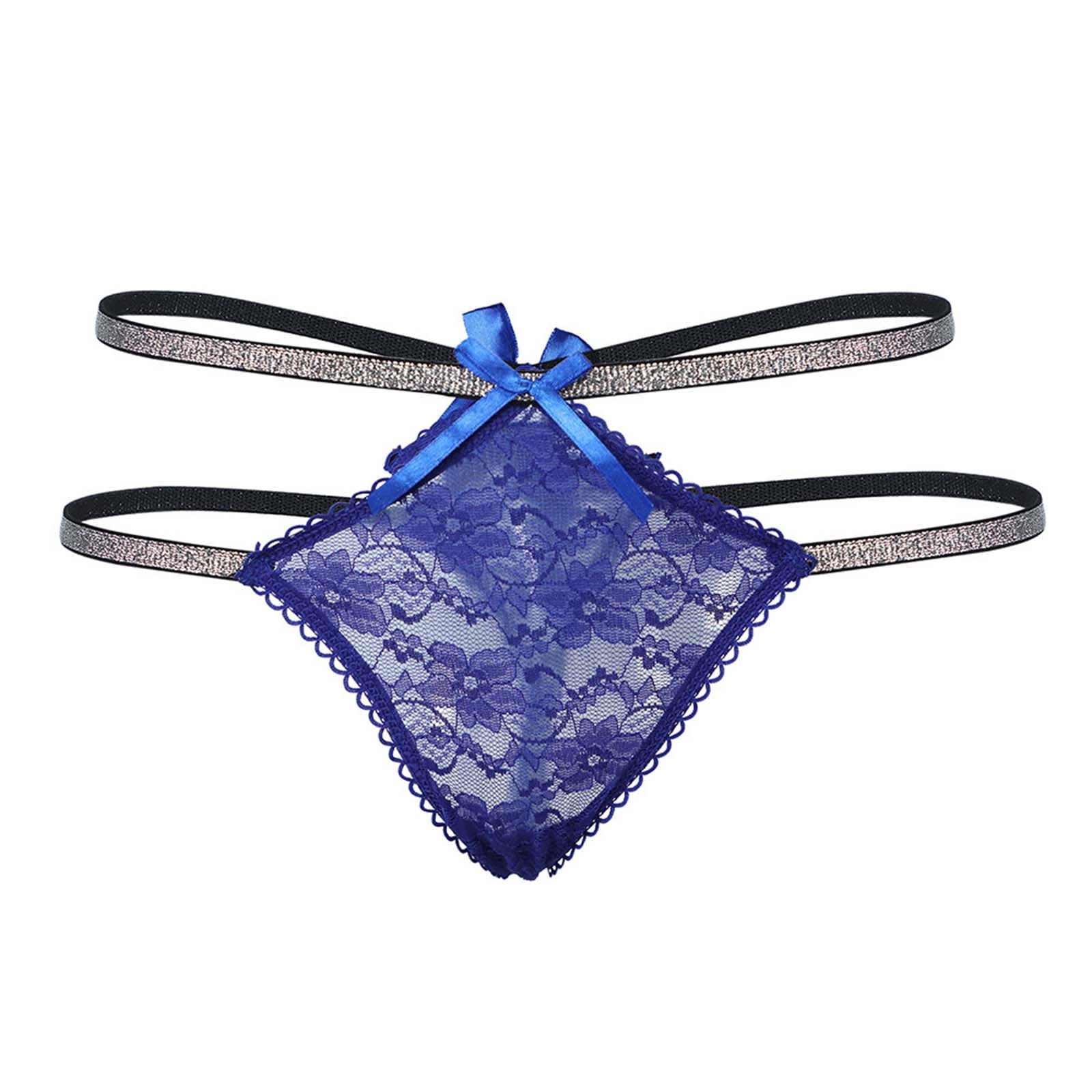 Jhlzhs Women Shiny Silver Ribbon Seductive Sexy Underwear Hot Hollow T Pants Sexy Thong Sport