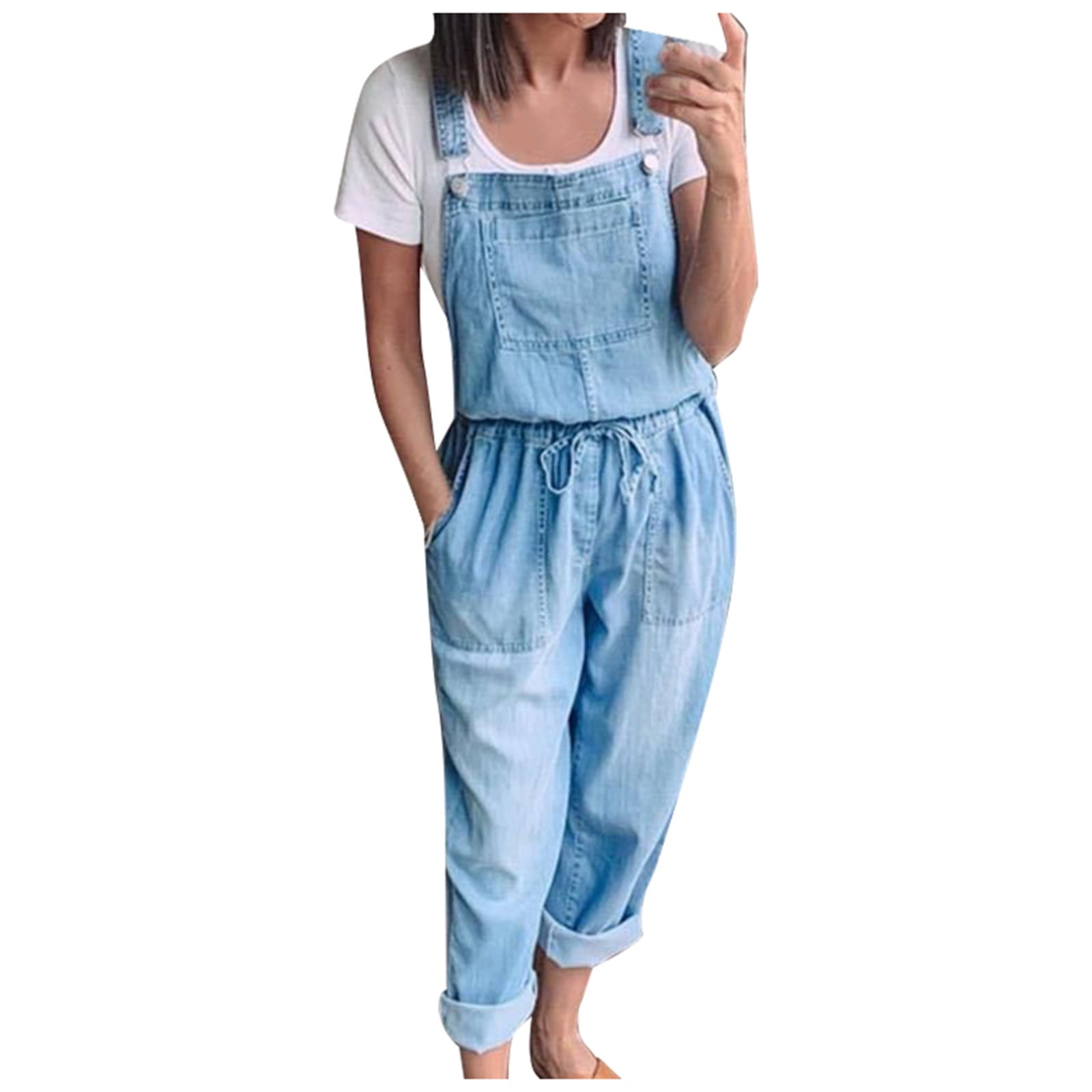 JHLZHS Women's Denim Sleeveless Overall Jumpsuit with Pockets Casual ... JHLZHS Women's Denim Sleeveless Overall Jumpsuit with Pockets Casual ...