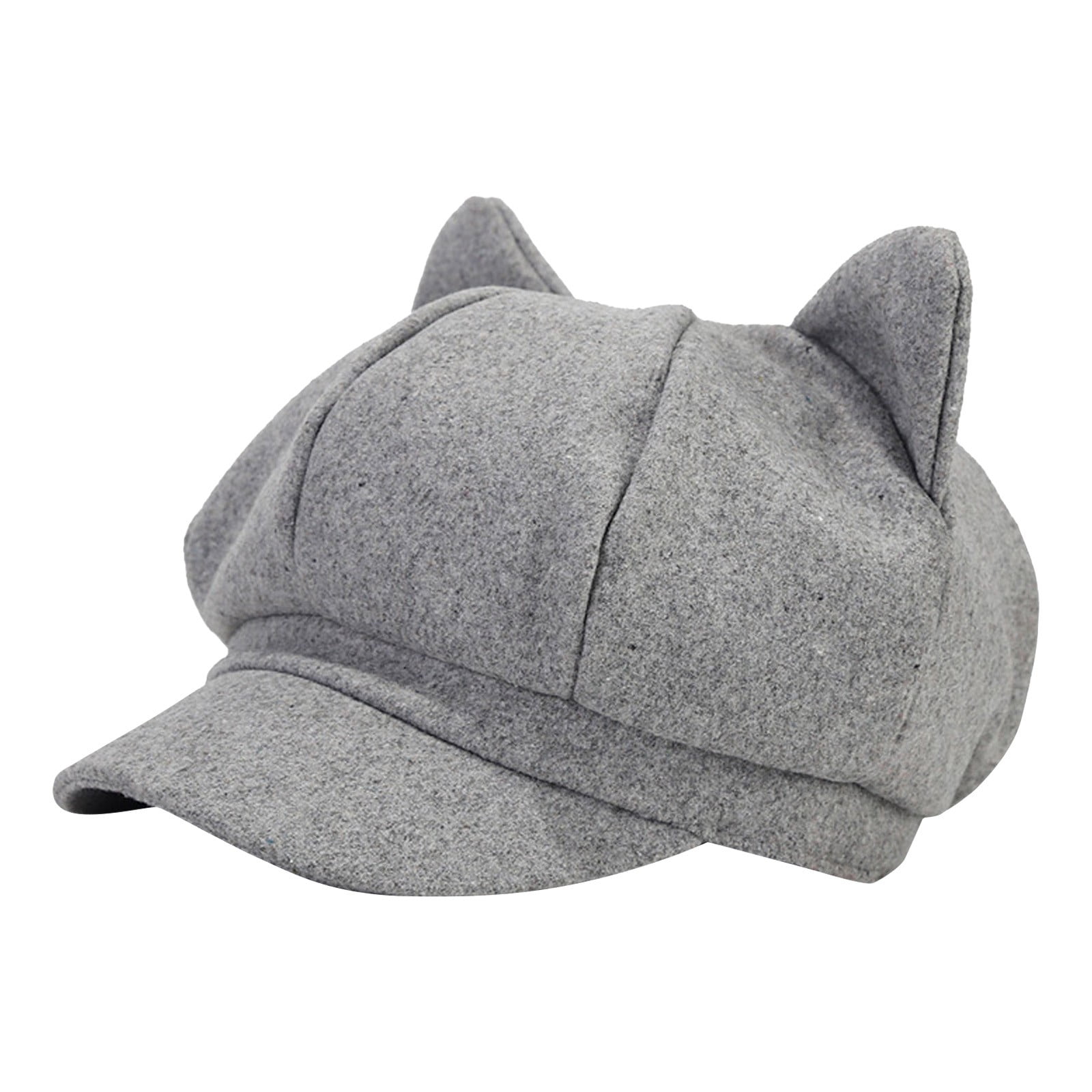 JHLZHS Womens Cap Cute Cat Ears Hat Classic Beret for for Women Solid ...