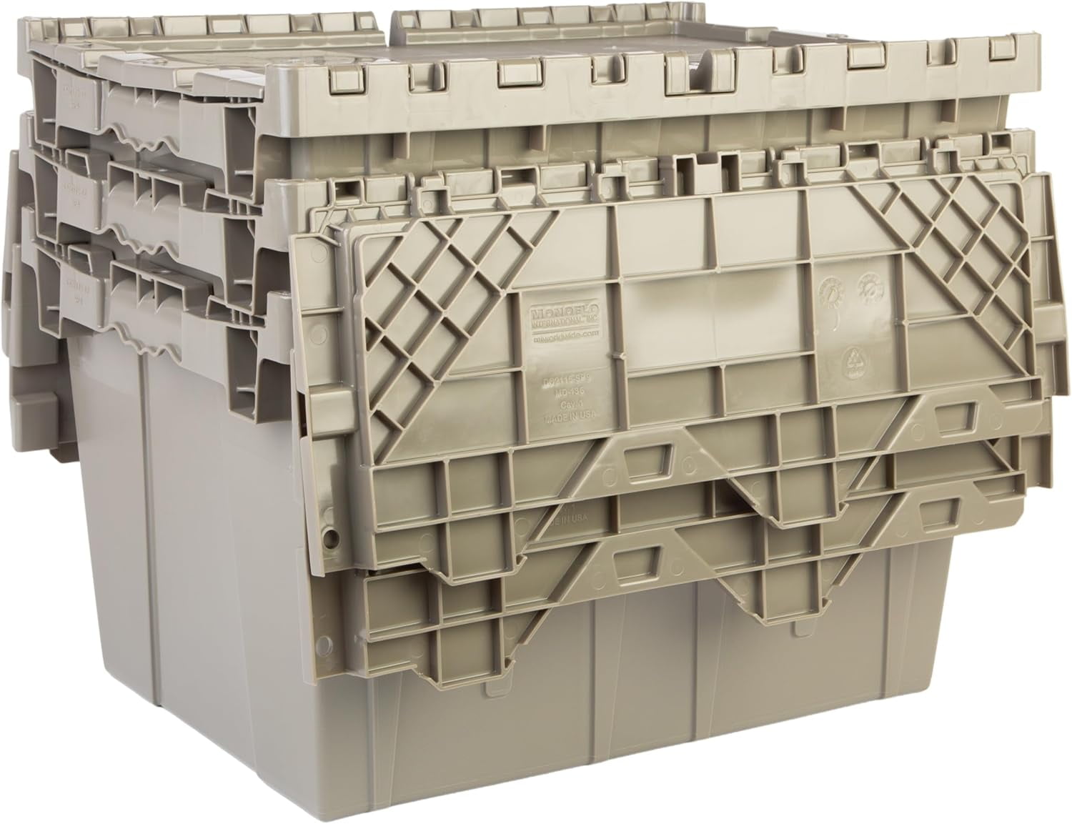 JHOUTR 21.9 x 15.2 x 12.8” Storage Tote Distribution Container with ...