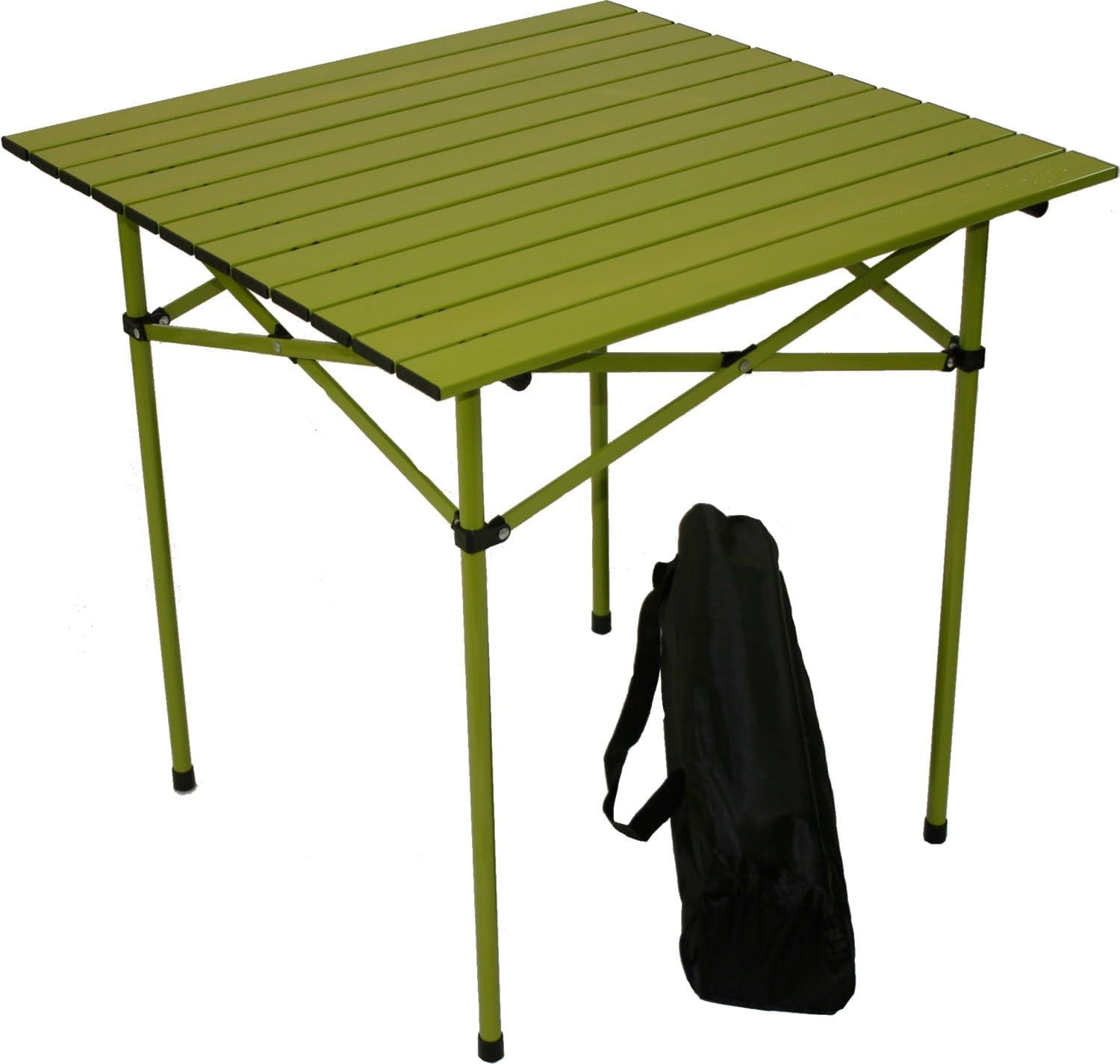 JHOUTR Lightweight Aluminum Folding Square Table Roll Up Top 4 People ...