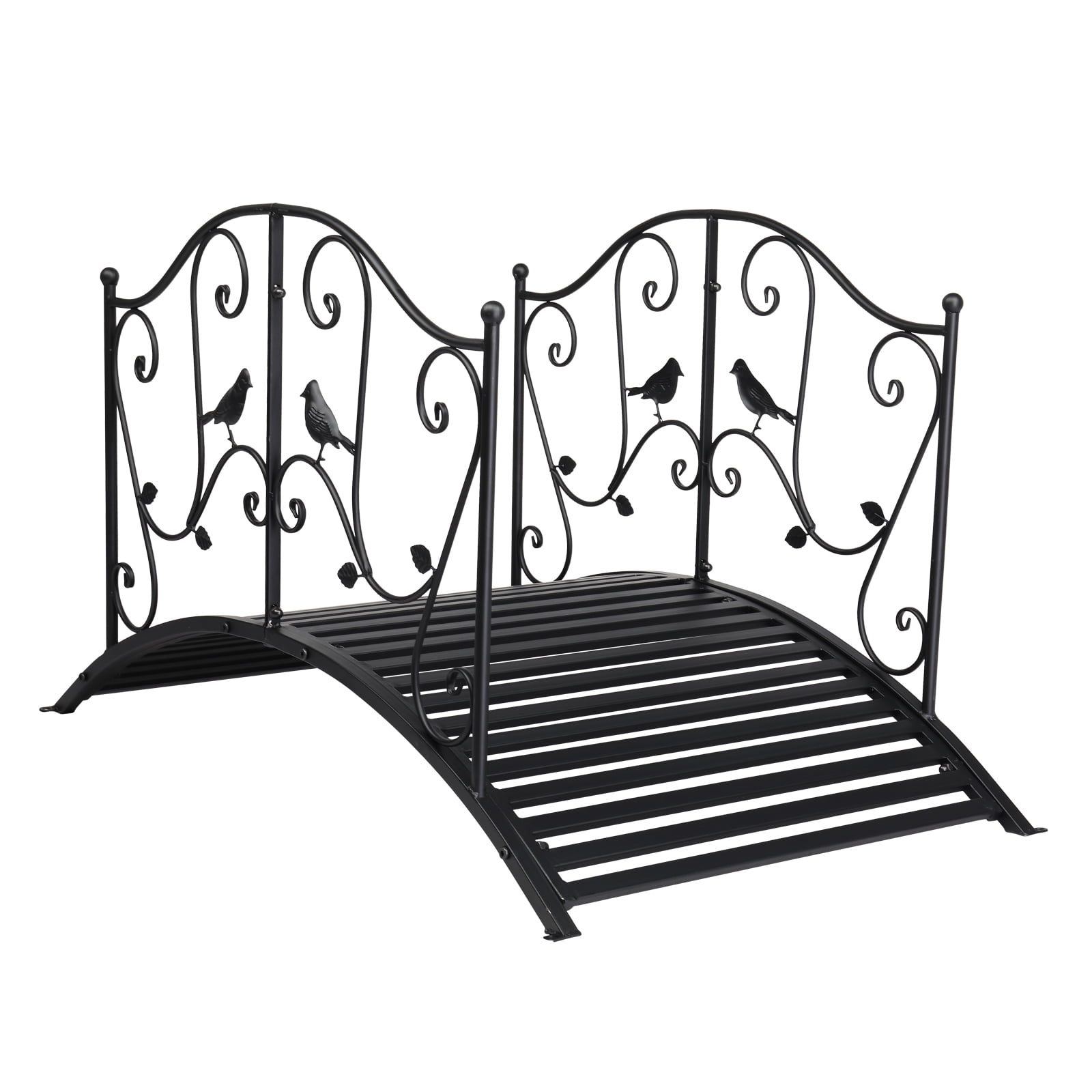 JHOUTR Metal Garden Bridge for Outdoor, Elegant Decorative Bridge with ...