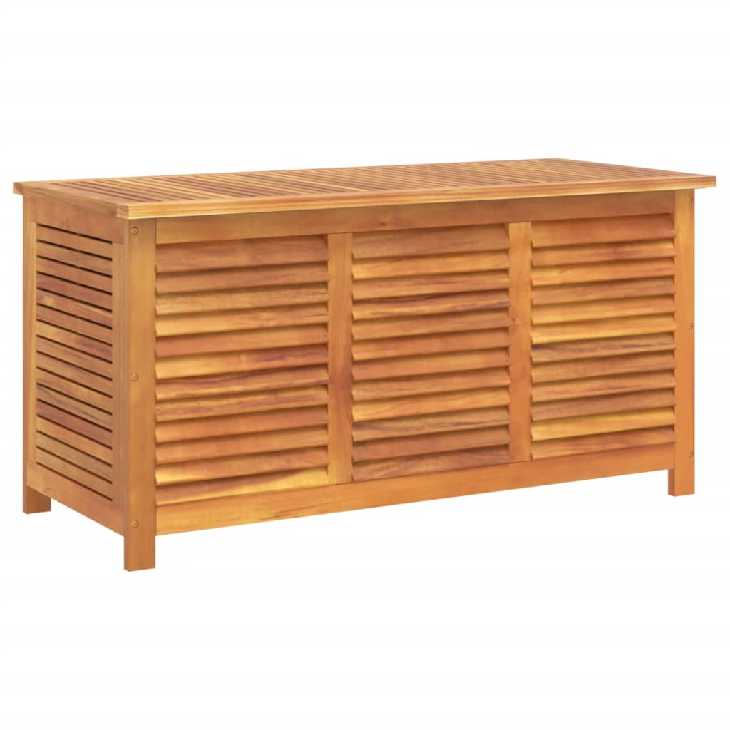 JHOUTR Outside Wooden Deck Box, Garden Storage Box with Louver, Patio ...