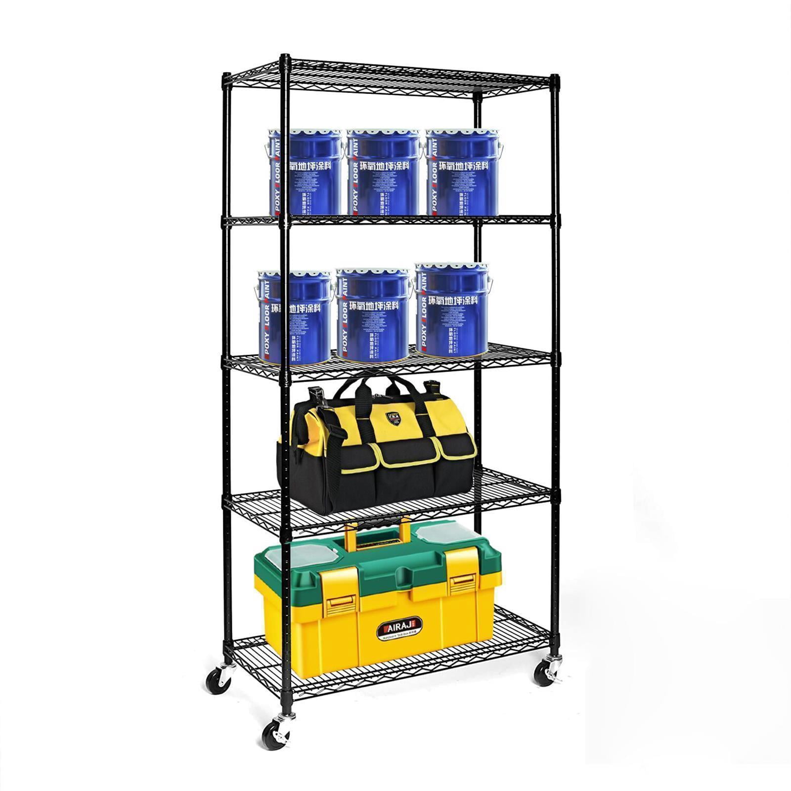 JHOUTR Shelving Unit NSF Metal Large Storage Shelves Heavy Duty Height ...
