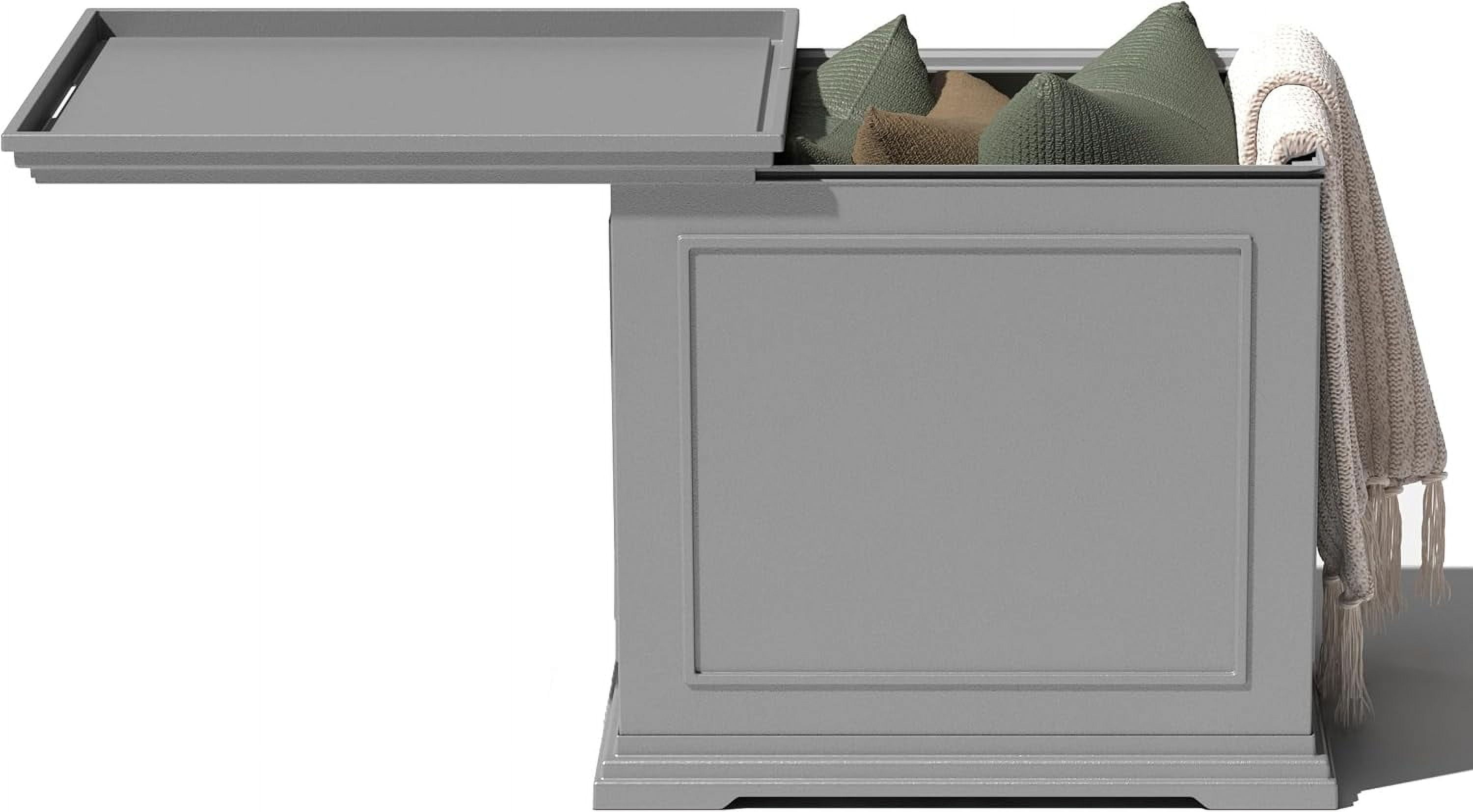 JHOUTR Tray Table - 2-in-1 Outdoor Side Table with Storage and Tray for ...
