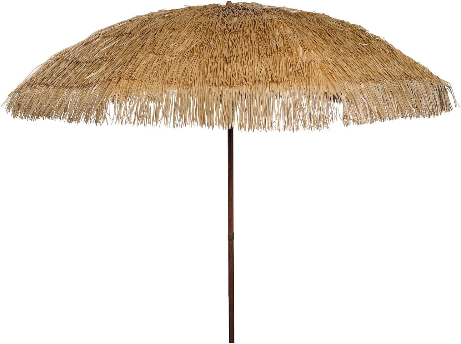 JHOUTR Umbrella Tropical Palapa Raffia Tiki Hut Hawaiian Patio Umbrella ...