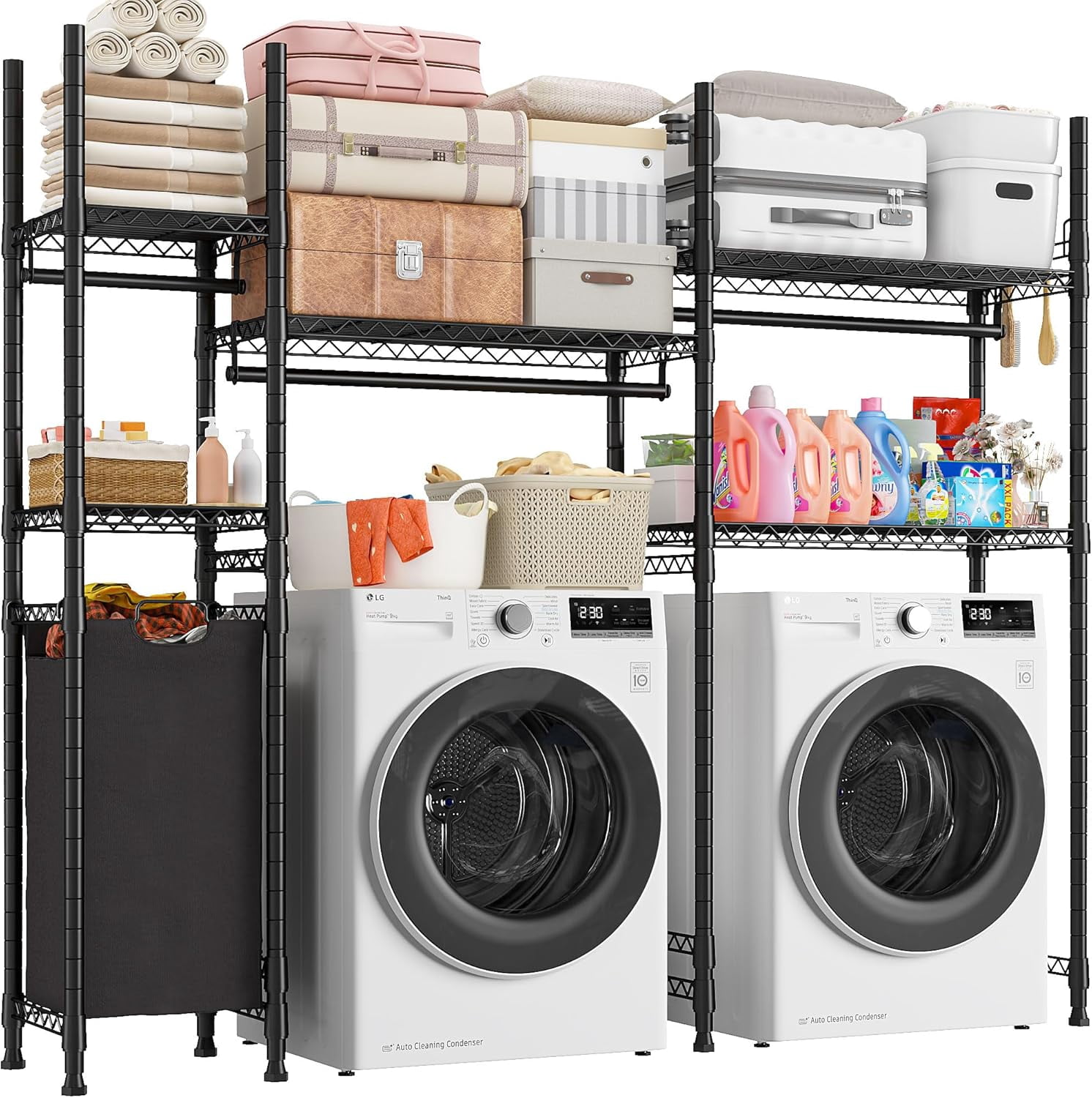 JHOUTR Over The Washer and Dryer Storage, Laundry Room Organization ...