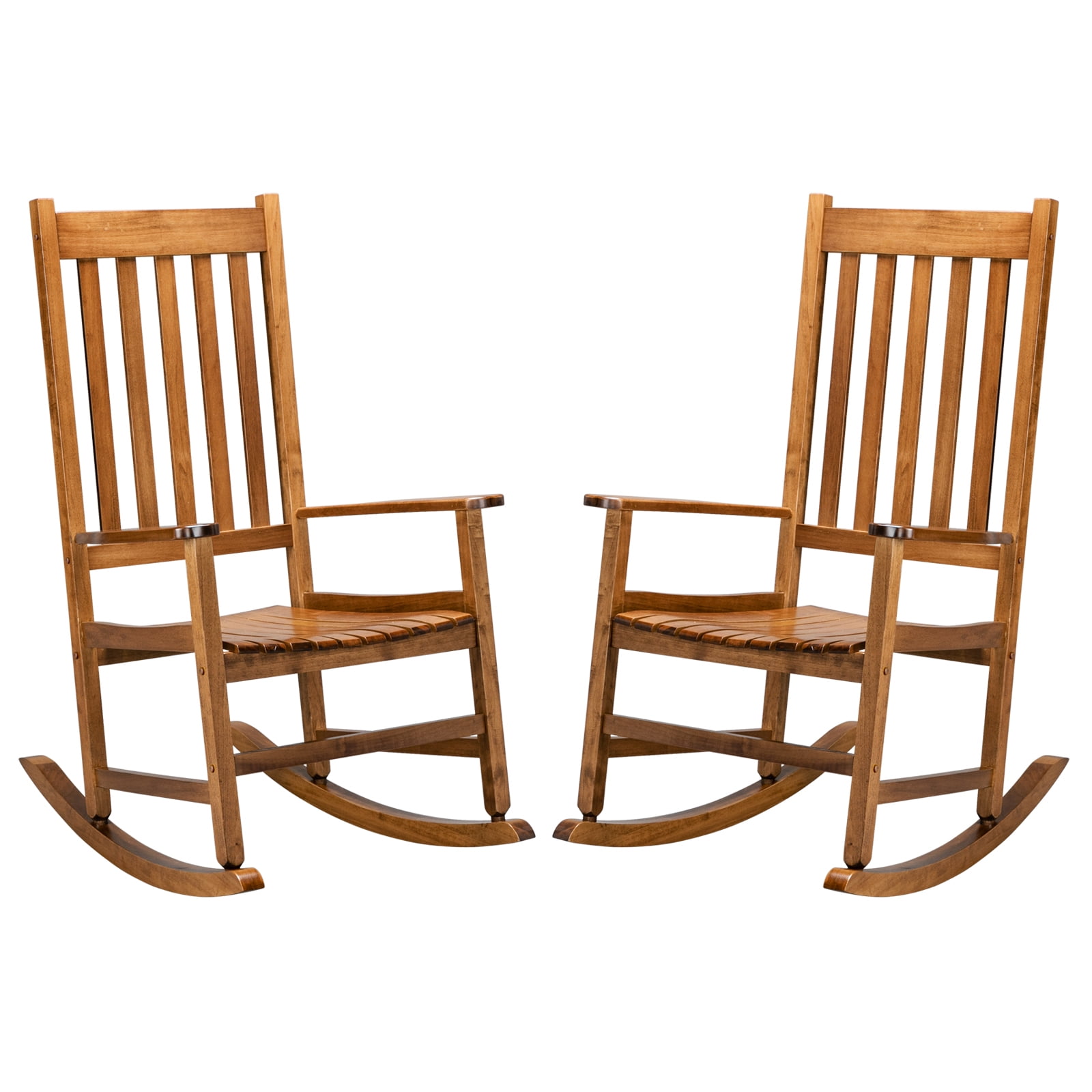 JHOUTR Wood Porch Rocker - Perfect for Indoor or Outdoor All Weather ...