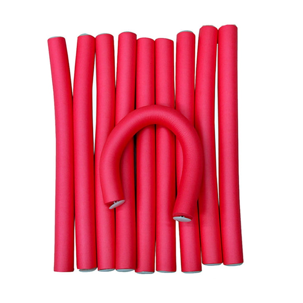 JHTongC 10 Pcs Simple Soft Foam Curler Makers Bendy Twist Curls Styling ...