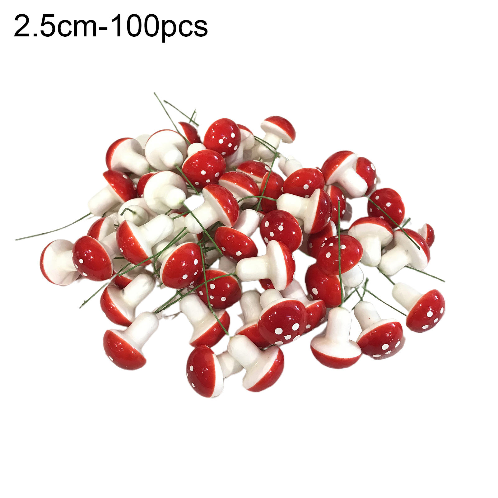 JHTongC 100Pcs/Set Creative Mushroom Decor Vivid Polystyrene Cute ...