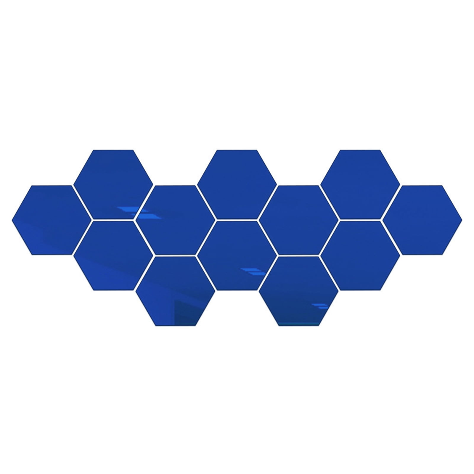 Jhtongc 12pcs Hexagonal Self Adhesive Mirror Effect Wall Sticker Living