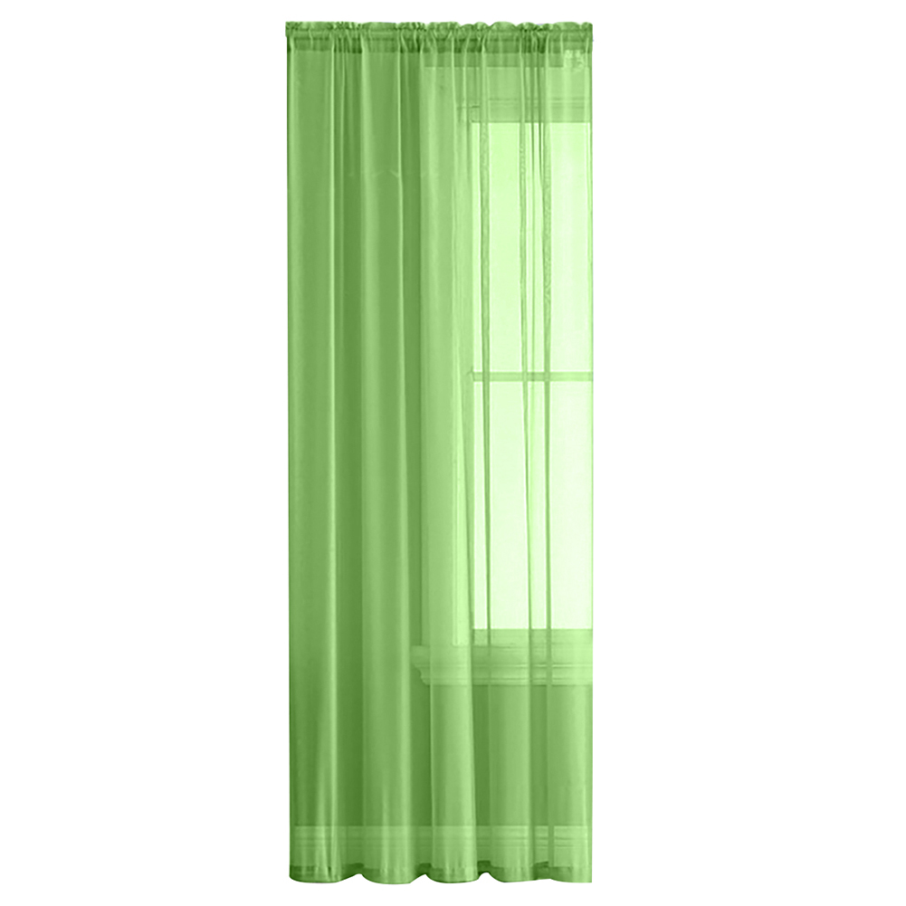JHTongC 1Pc Solid Color Sheer Tulle Window Curtain Drape Living Room ...