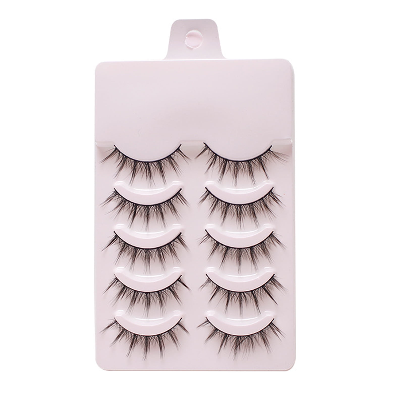 JHTongC 5 Pairs Fake Eyelashes Non-Irritating Stunning Visual Effect ...