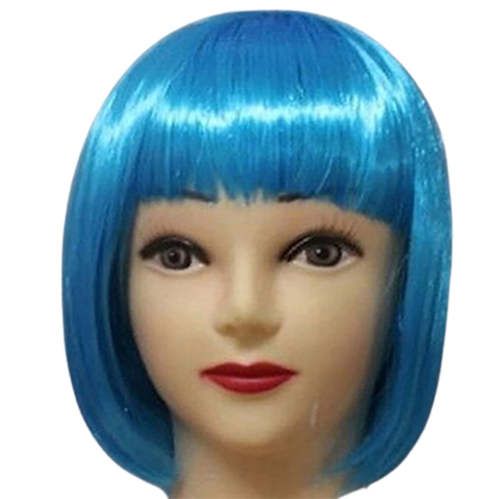 JHTongC Stylish Full Hangs Short Solid Color Faux Hair Wig for ...