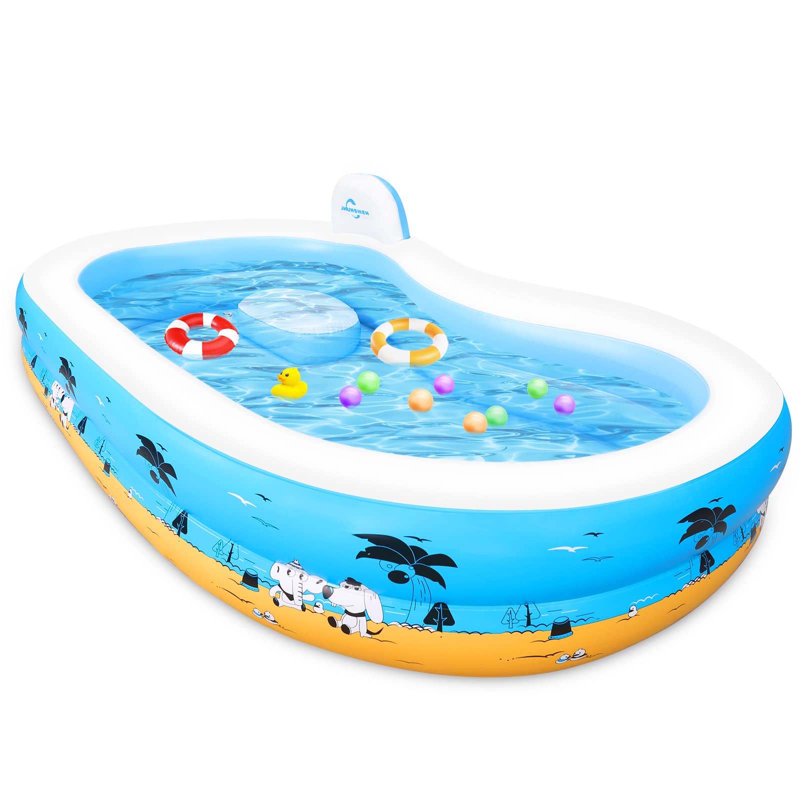 Intex Swim Center Family Lounge Inflatable Pool, 90" X 90" X 26" Ages 3 ...