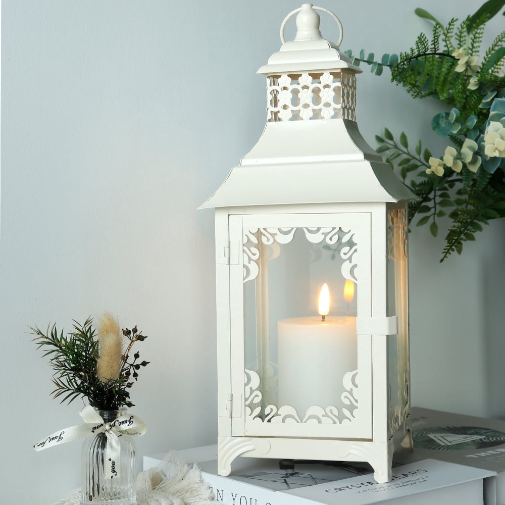 Decorative Large Outdoor Candle Lantern, Metal Candle Holder ...