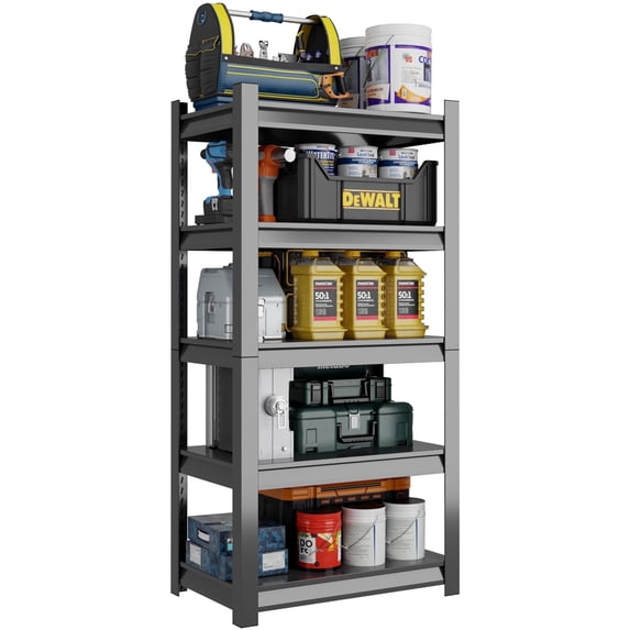 JHYKFG 32''W 5-Tier Garage Storage Shelves, Heavy Duty Garage Shelving ...