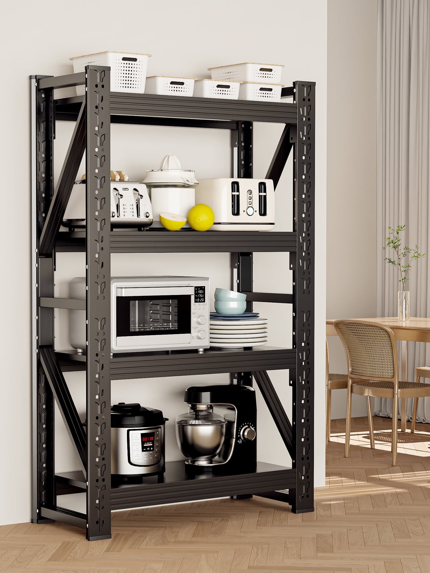 JHYKFG 4-Tier Storage Shelves,79"H Heavy-Duty Garage Shelving Unit ...
