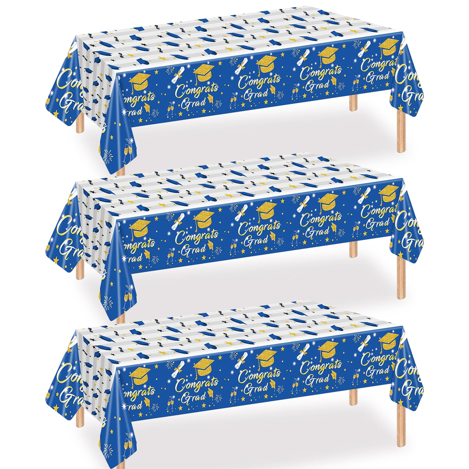 JHkim 3 Packs Graduation Tablecloth - Graduation Party Decorations 2024 ...