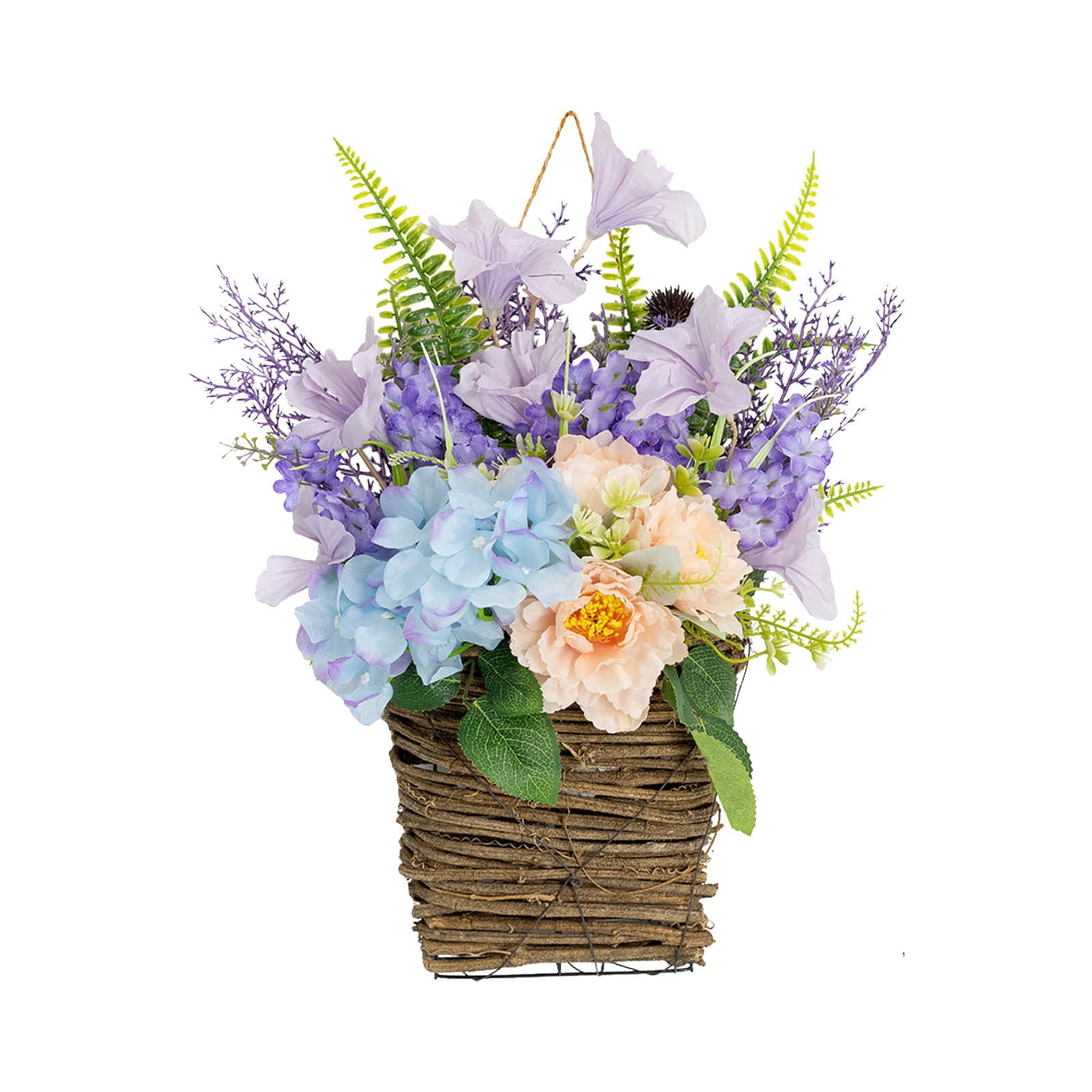 JIAFENG Door Hanger Wreaths Spring Peony Door Hanging Wreath Front Door Spring Wreaths For Front ...