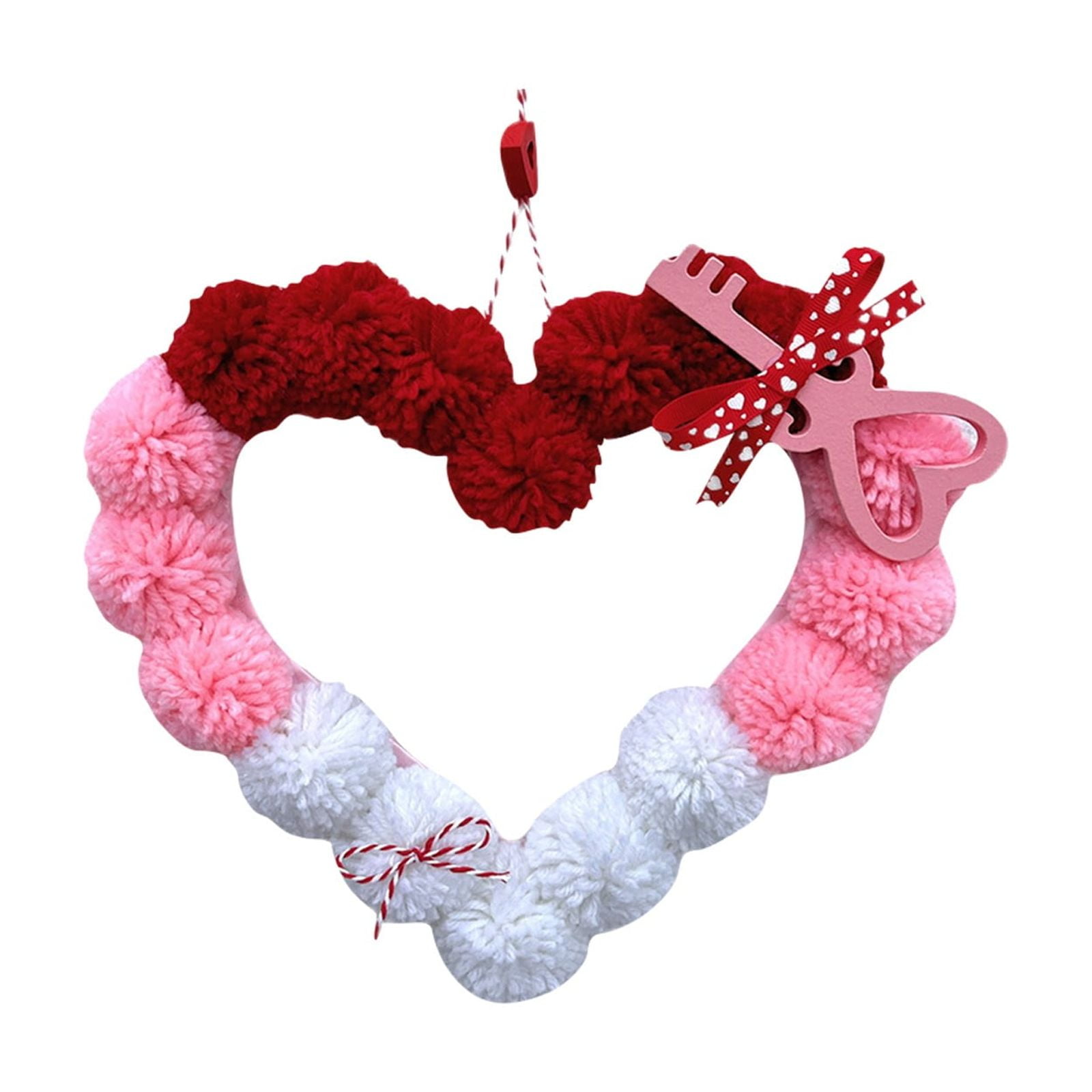 JIAFENG Valentine's Day Flower Wreath Indoor Heart Shaped Home Decoration For Proposal & Kids ...