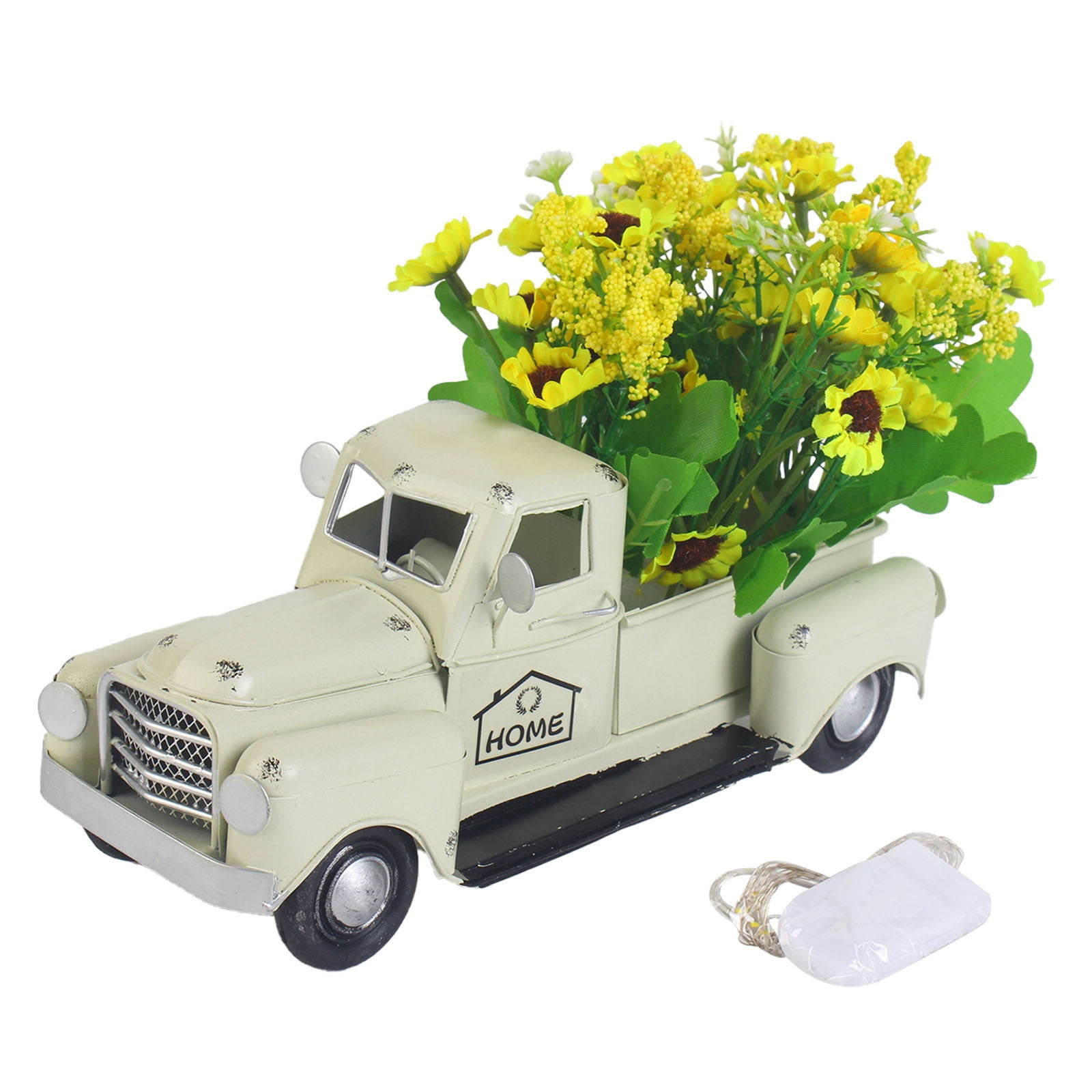 JIAFENG Vintage Truck De Cor With Sunflowers Flowers Metal Truck With ...
