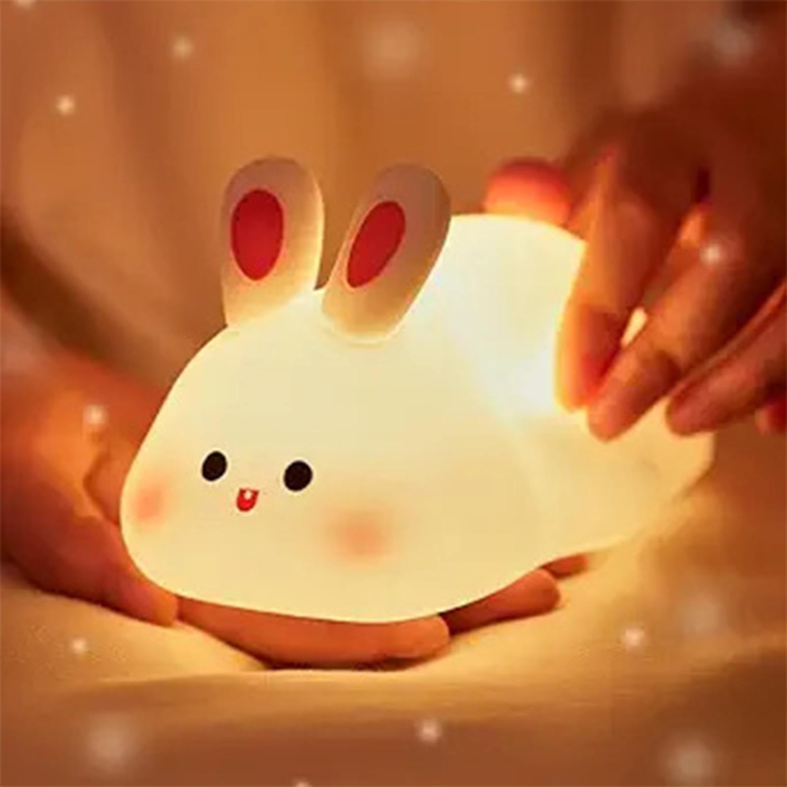 JIAHAOL Night LightsNight Light For Kids Bunny Lamp Rechargeable Rabbit ...