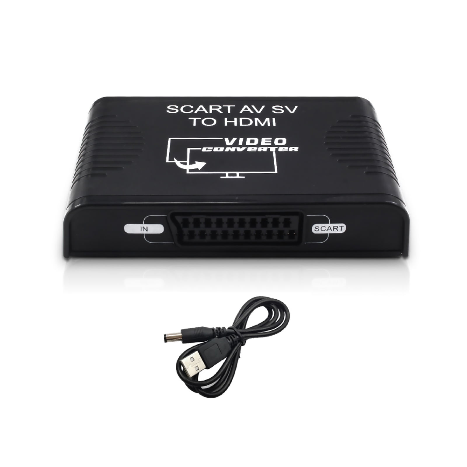 JIAHAOO 1080P SCART S Video Composite RCA AV to HD Converter Adapter ...