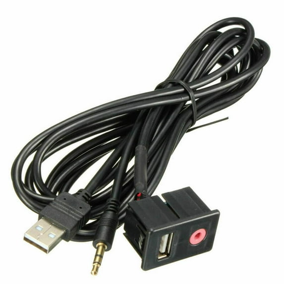 JIAHAOO 3.5mm AUX & USB Flush Mount Adapter for Cars - Perfect for Rear ...