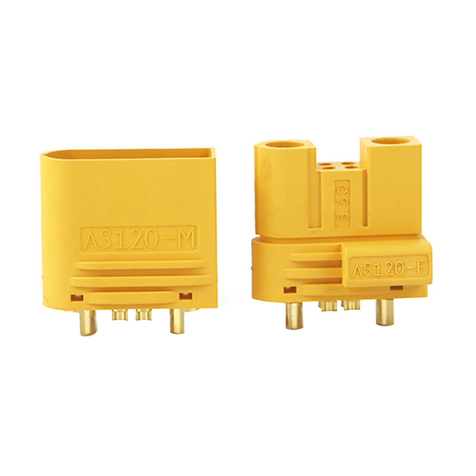 JIAHAOO AS120 Connector Male Female Brass Gold Plated High Current 60A ...