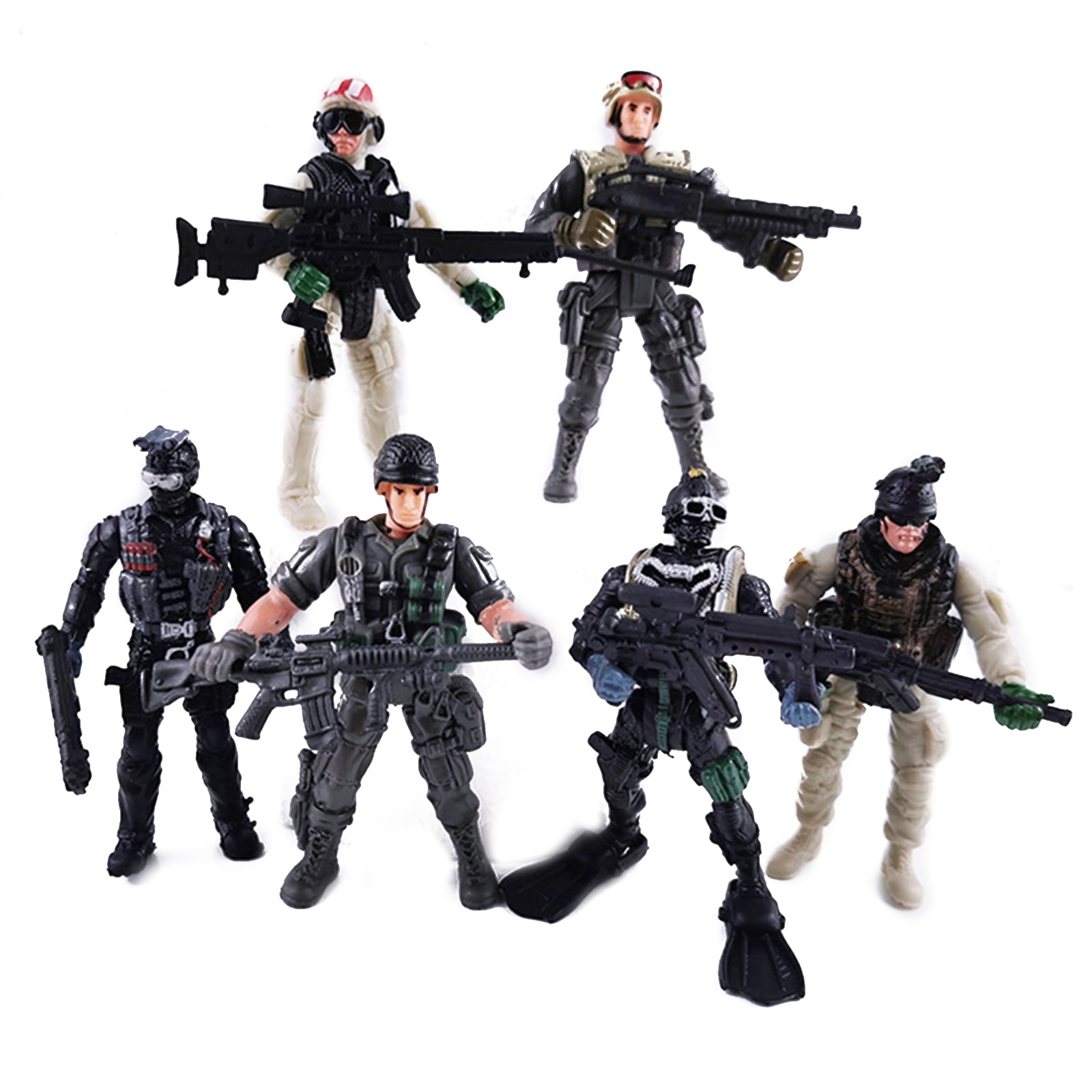JIAHAOO Action Figure Party Favor Special Force Combat Pack - 6 ...