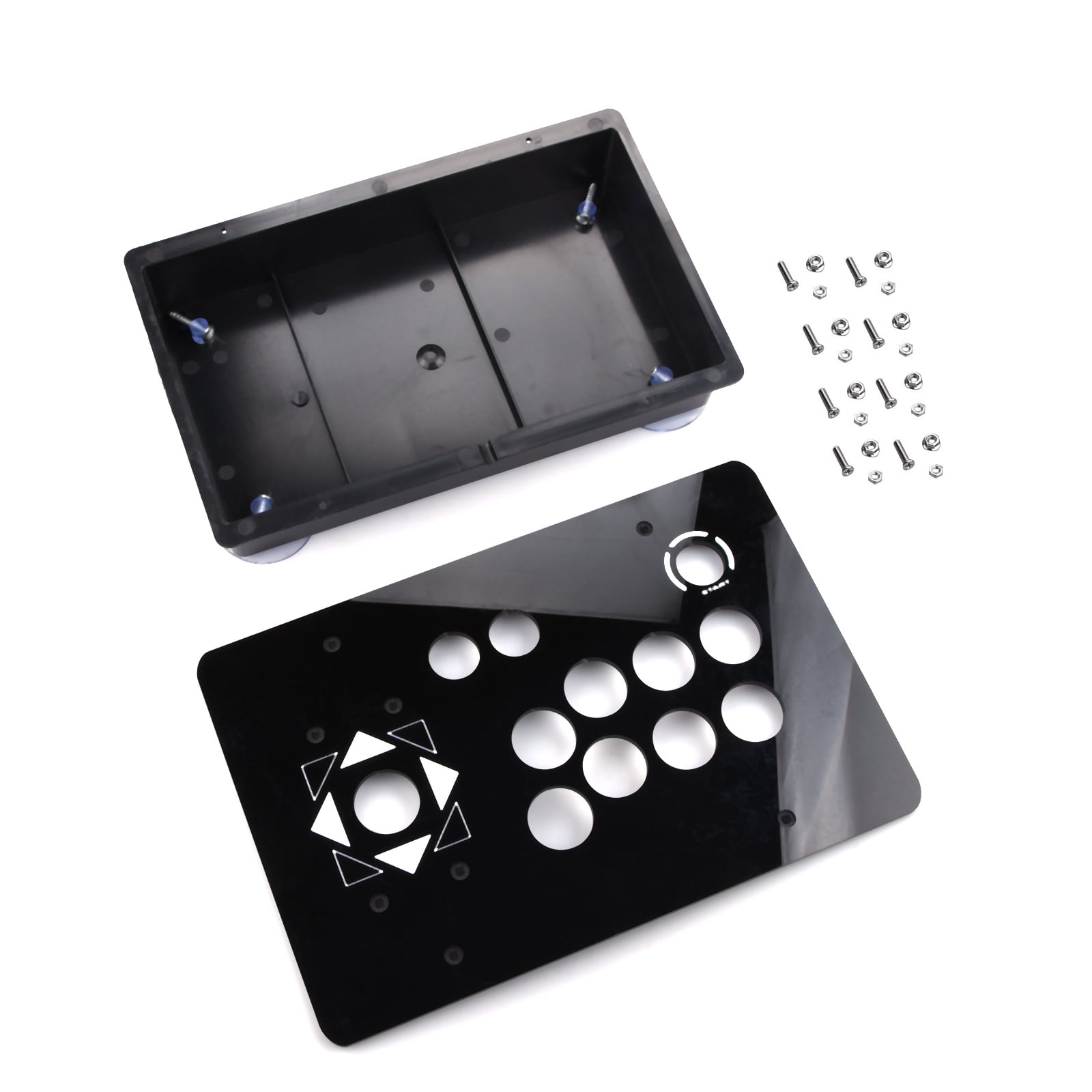 JIAHAOO Arcade Joystick Case and Acrylic Panel 30x20cm DIY Kit Black ...