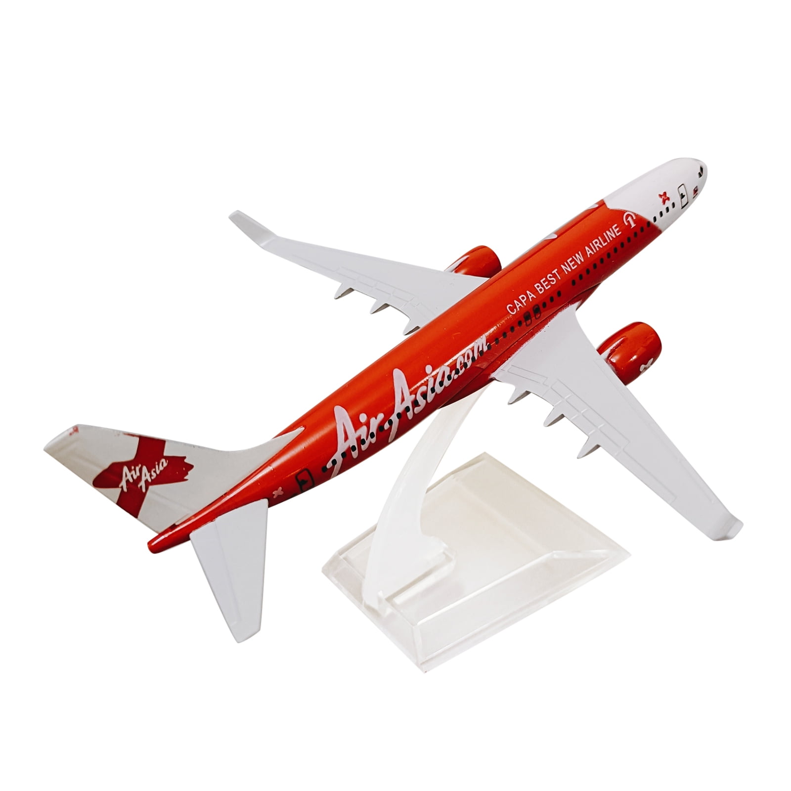 JIAHAOO Boeing B737 Air Asia Red and White Airplane 1/400 Scale Alloy ...
