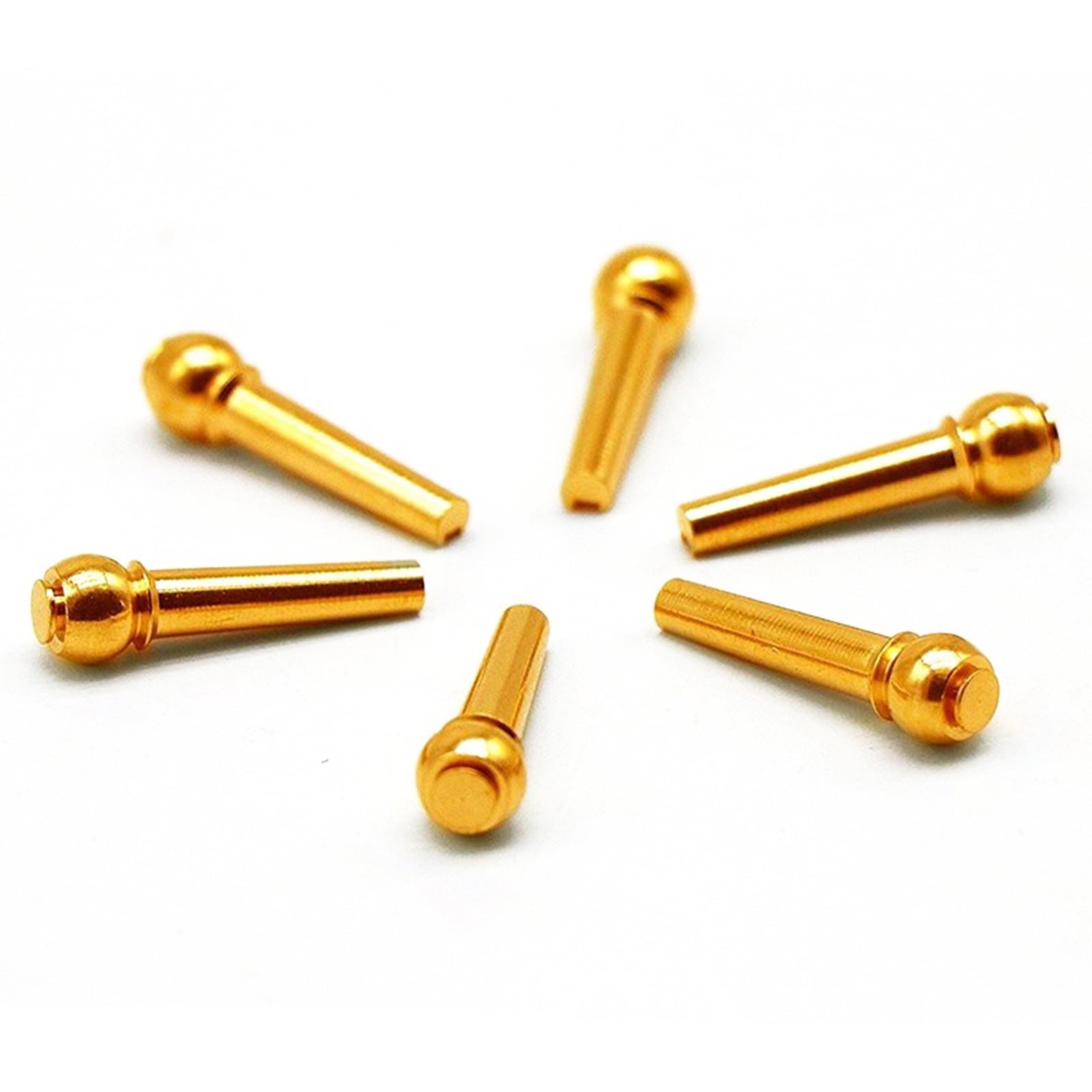 JIAHAOO Brass Bridge Pins for Guitars Set Includes 6 Pieces for All ...